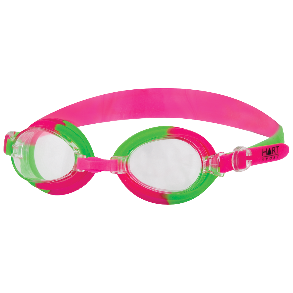 HART NEON JUNIOR SWIMMING GOGGLES - POLYCARBONATE ANTI-FOG CLEAR LENS ...